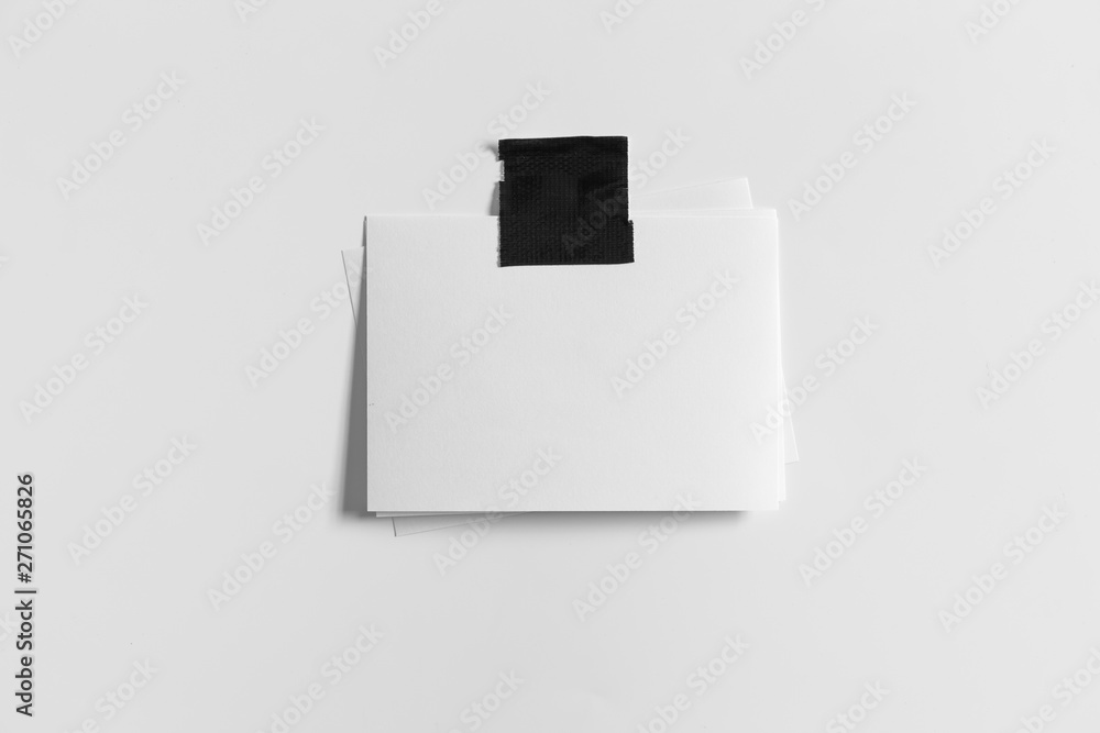 Blank portrait paper. brochure on gray, changeable background. white ...