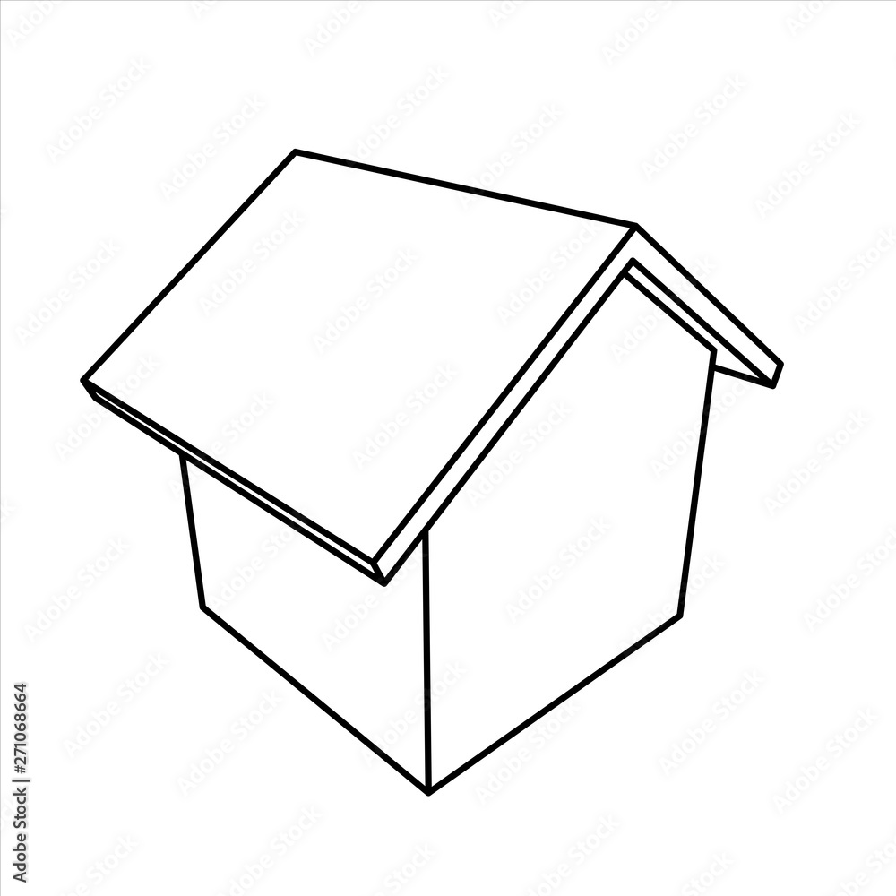3d House Outline