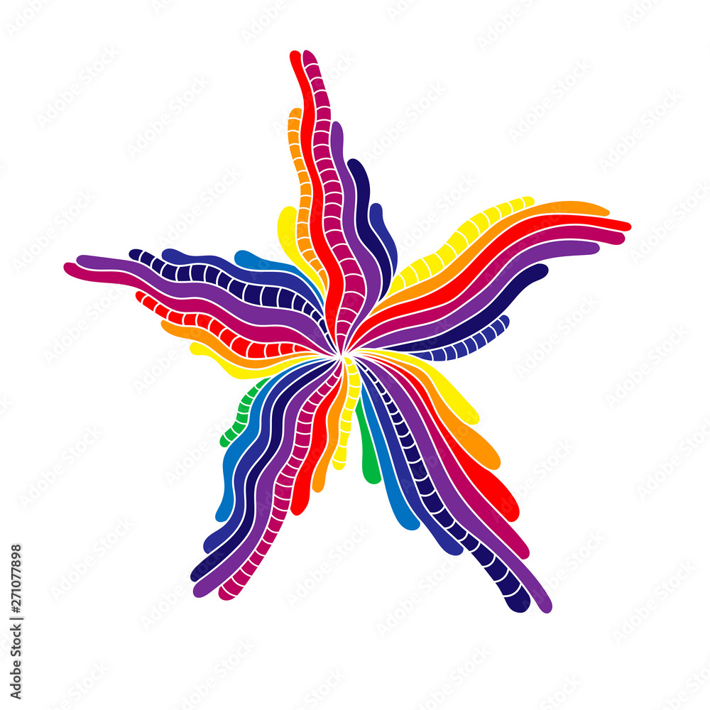 Starfish Sea underwater inhabitant. fauna of the seas and oceans ...