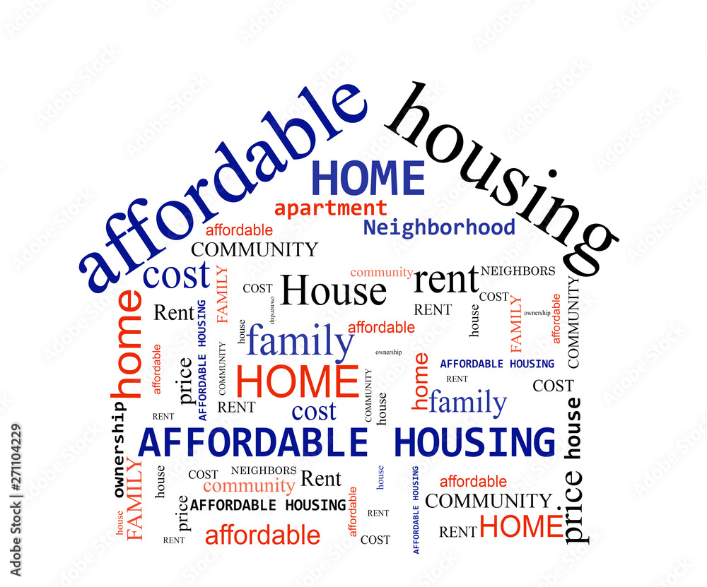 Affordable Housing word cloud Stock Illustration | Adobe Stock