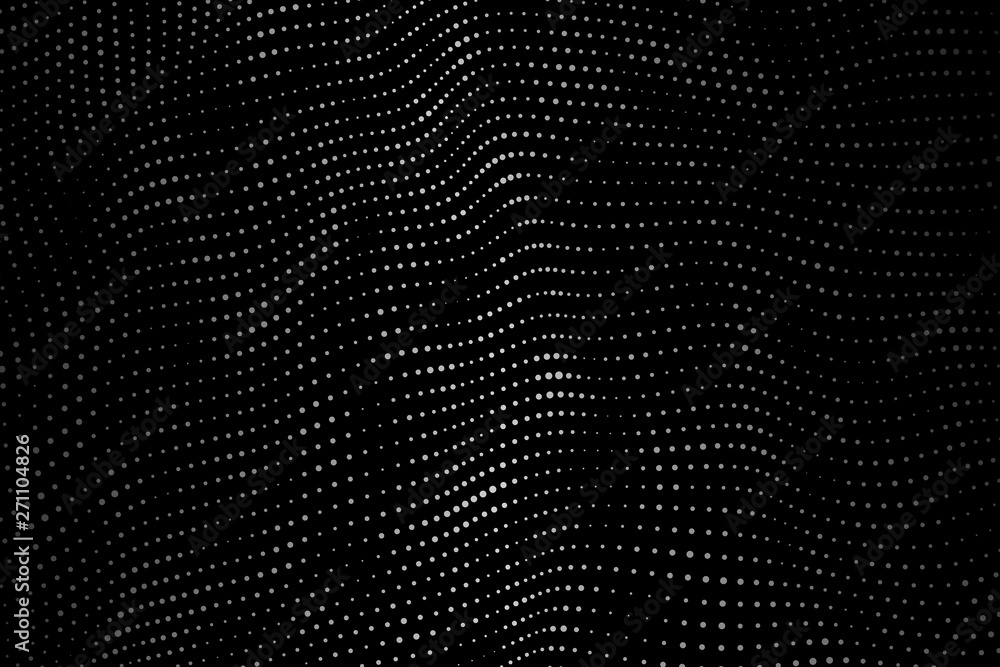 Wave 3d. Wave of particles. Futuristic point wave. Design for poster ...