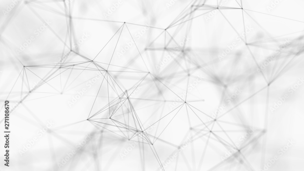 Abstract white digital background. Big data visualization. Science ...