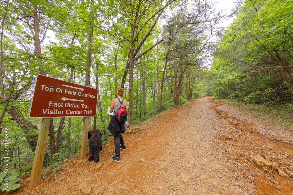 Woma Reading Map Along Amicalola Falls State Park trail Stock Photo ... Woma Reading Map Along Amicalola Falls State Park trail Stock Photo ...