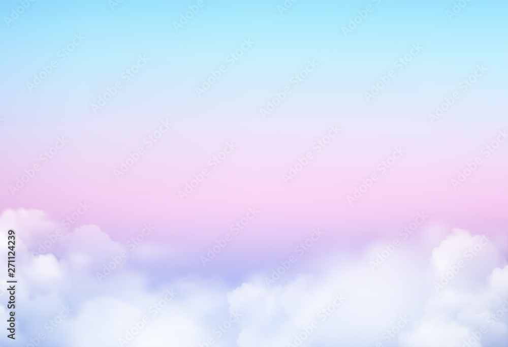 Vector illustration sky background and pastel color. เวกเตอร์สต็อก ...