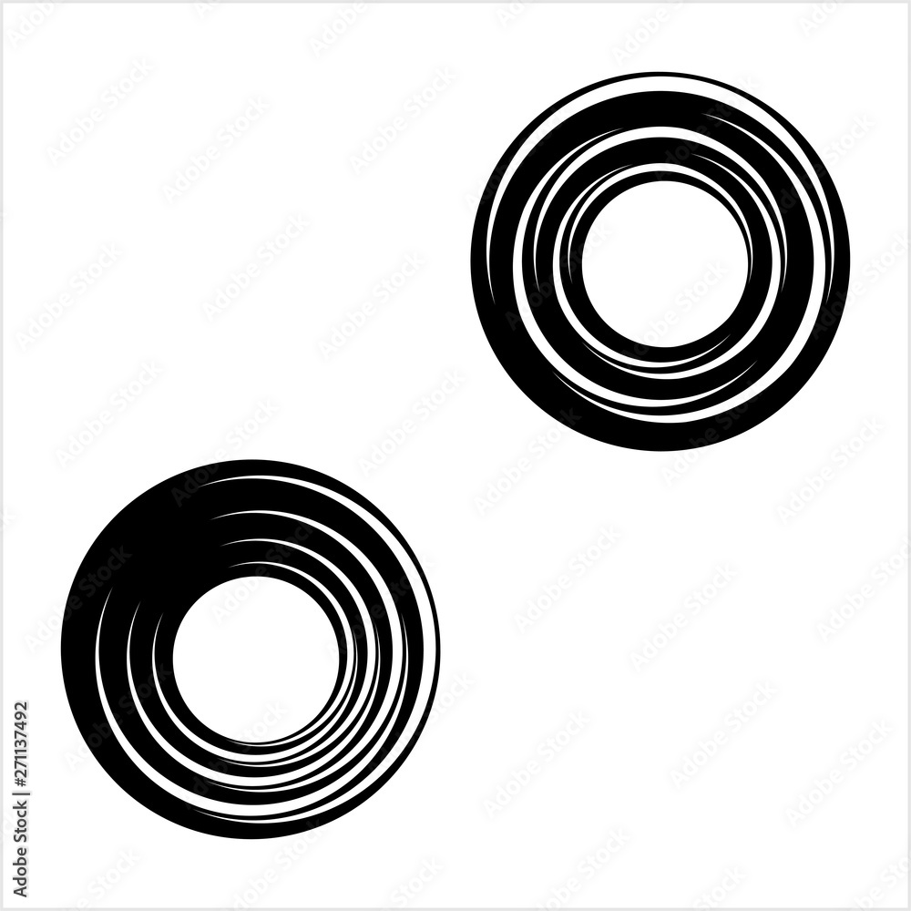 Geometric Concentric Shape Line Art Drawing Stock Vector | Adobe Stock