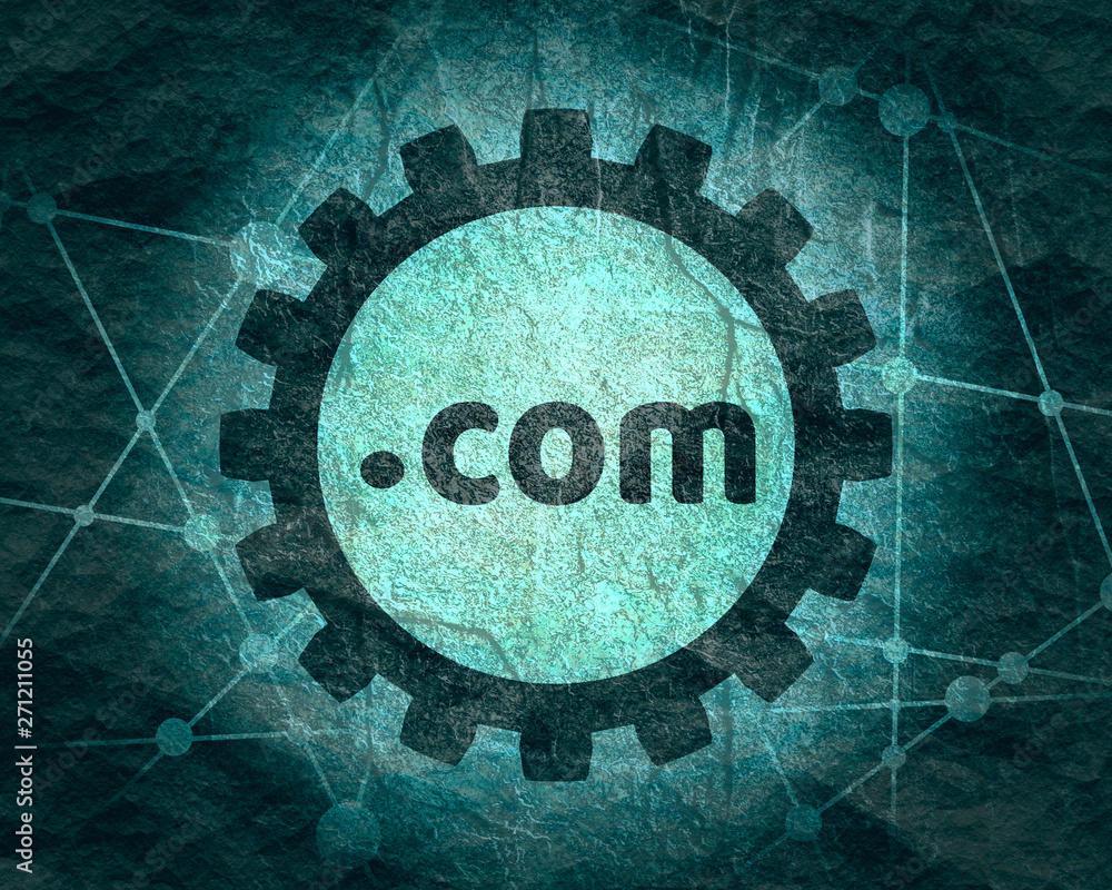 Dot com domain name. Internet and web telecommunication concept ...