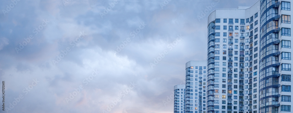 Banner of Modern and luxury building. copy space Modern european ...