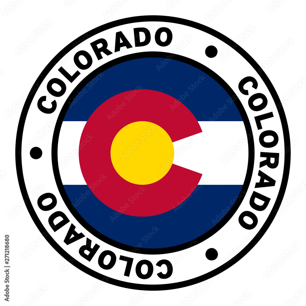 Round Colorado Flag Clipart Stock Vector | Adobe Stock