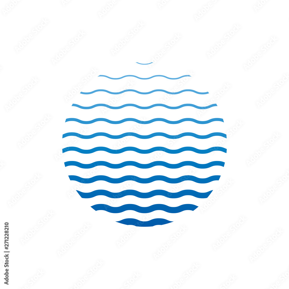 wave circle logo icon. Vector eps10 Stock Vector | Adobe Stock