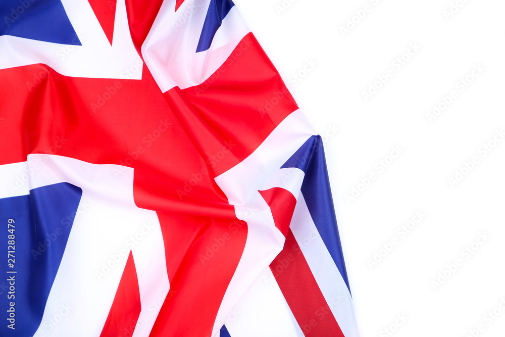 British flag on white background Stock Photo | Adobe Stock