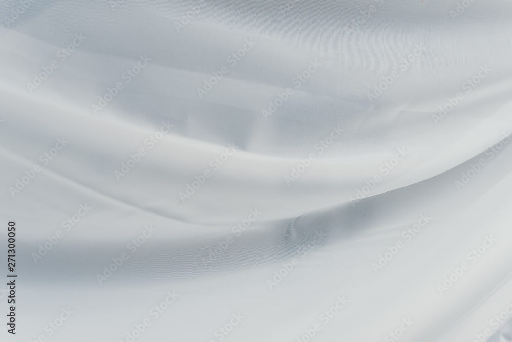 flying transparent fabric. white fabric with waves on it. Stock Photo ...