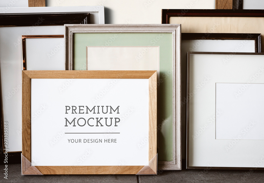 Frames on the Floor Mockup Stock Template | Adobe Stock
