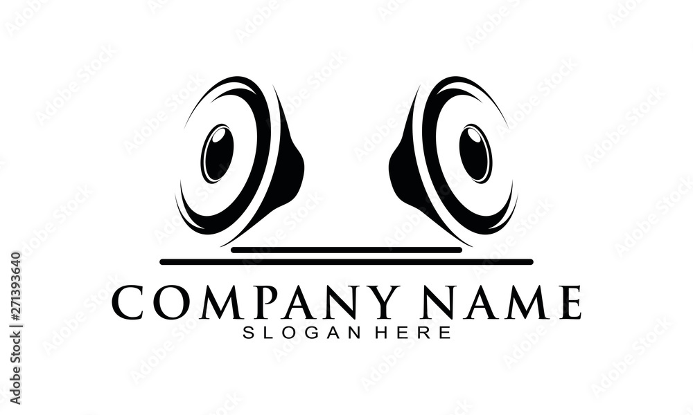 Speakers logo Stock Vector | Adobe Stock
