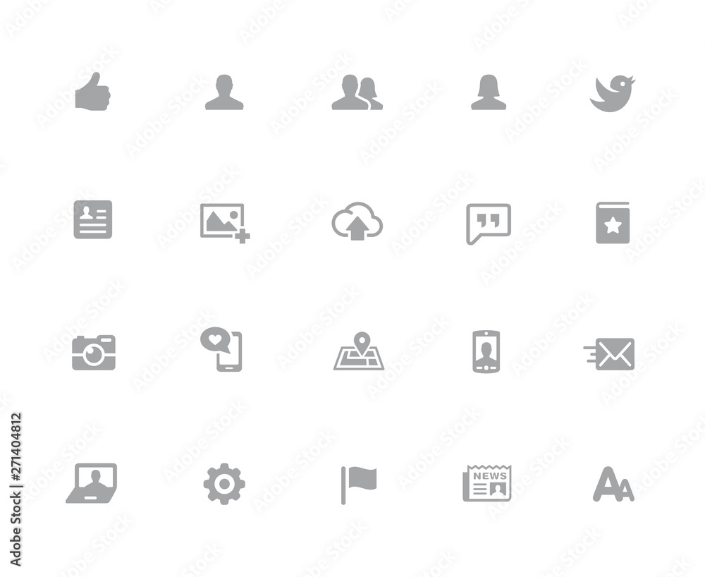 Social Web Icons // 32 pixels Icons White Series - Vector icons ...
