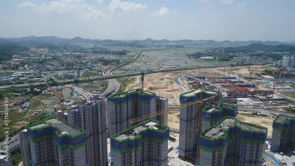 Siheung is a city in Gyeonggi-do province, South Korea. Aerial view of ...