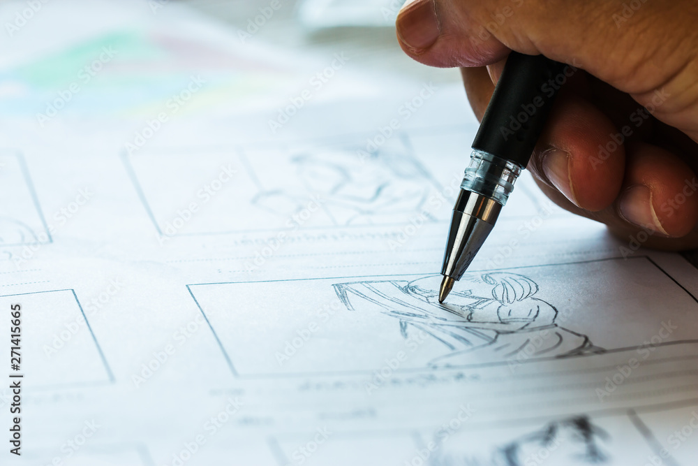 Hands on Storyboard movie layout for pre-production, storytelling ...