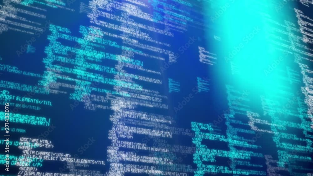 loopable footage of Programming code abstract technology background for ...
