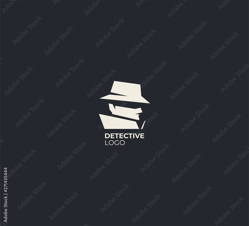 Vecteur Stock Spy detective logo design template. Criminal internet ...