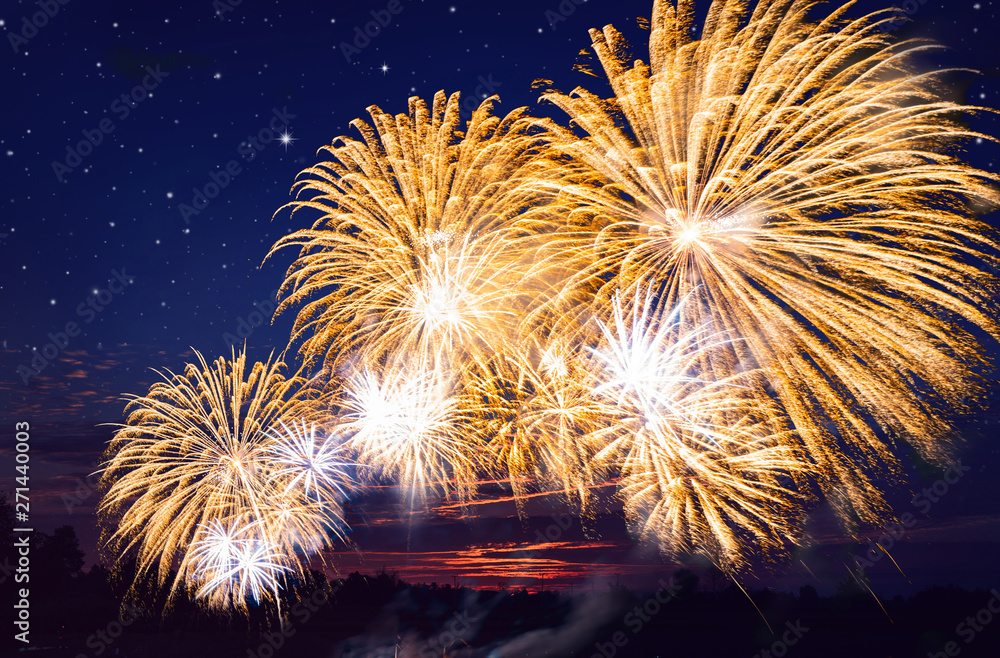 colorful fireworks Stock Photo | Adobe Stock