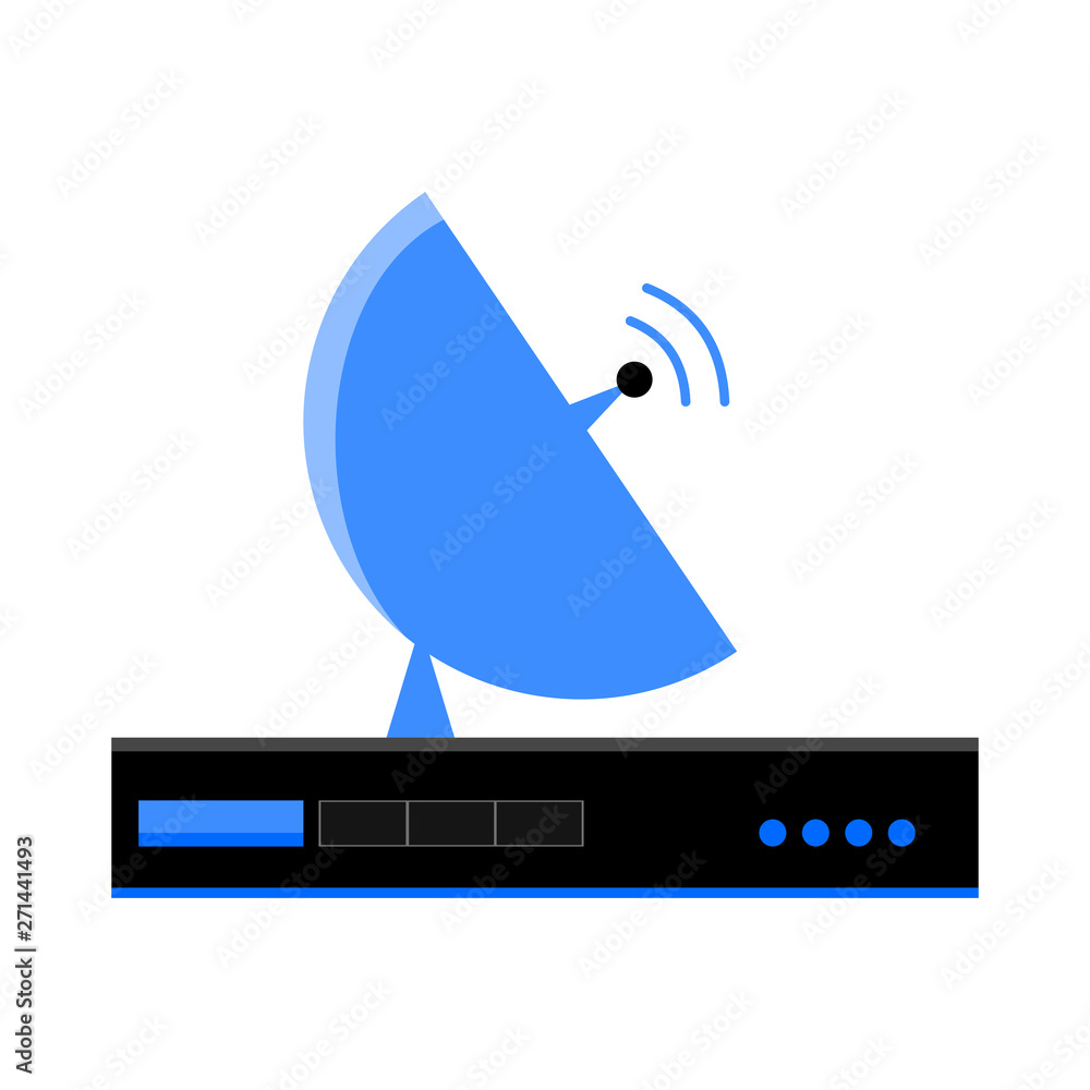 DTH or Direct to home tv with setup box Stock Vector | Adobe Stock