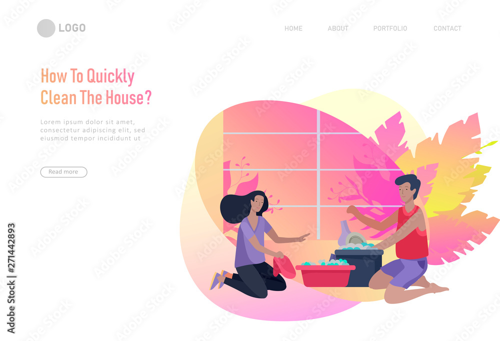 landing page template people home cleaning, home cleaning, washing ...