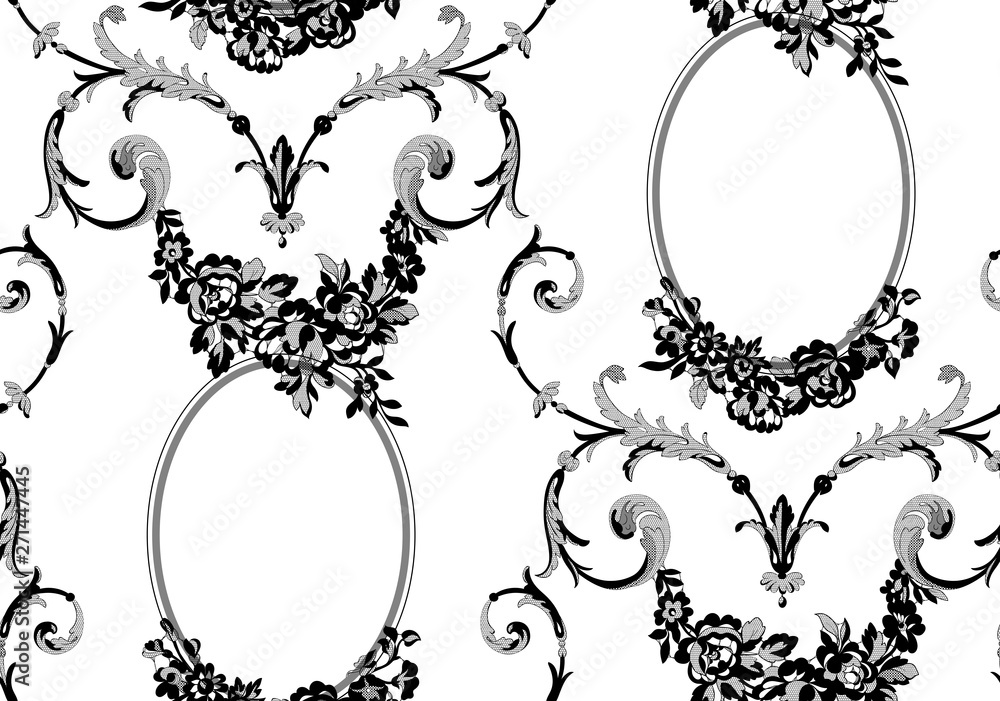 seamless vintage floral lace pattern for your design Stock Vector ...