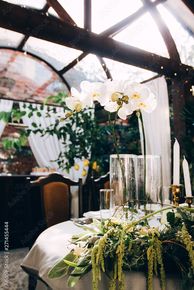 Blue Orchid Table Centerpieces