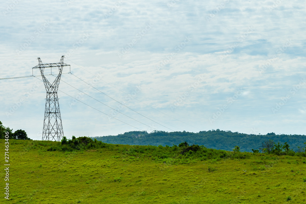 Electrical Power Tower steel lattice structure supporting long distance ...