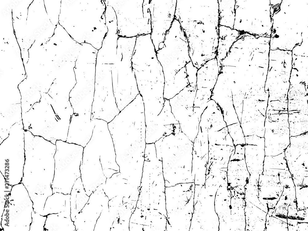 Vector crack texture. Grunge crash scratch. Isolated broken old damage ...