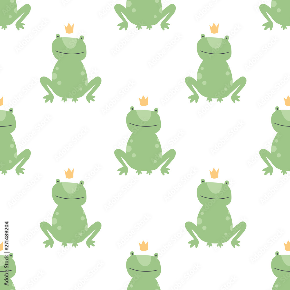 Vector scandinavian animal character seamless pattern. Colorful ...