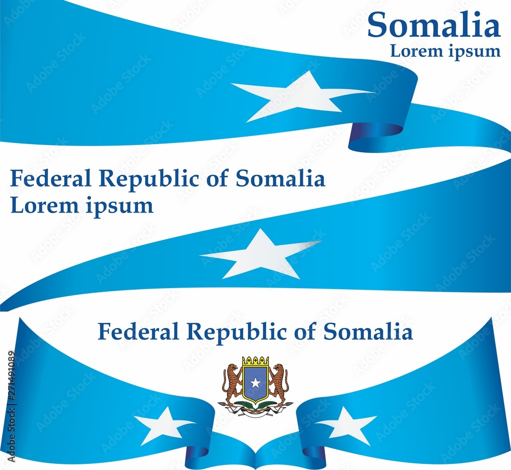 Flag of Somalia, Federal Republic of Somalia. Template for award design ...