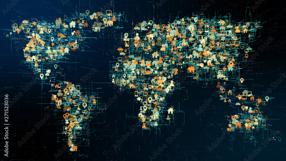 Global information technology of internet of things IOT big data ...
