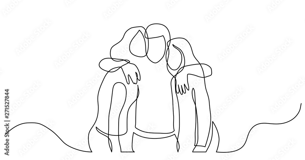 How To Draw Friends Hugging