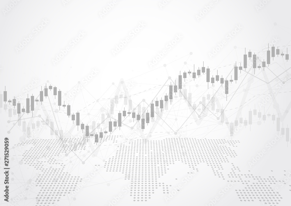 Business candle stick graph chart of stock market investment trading on ...