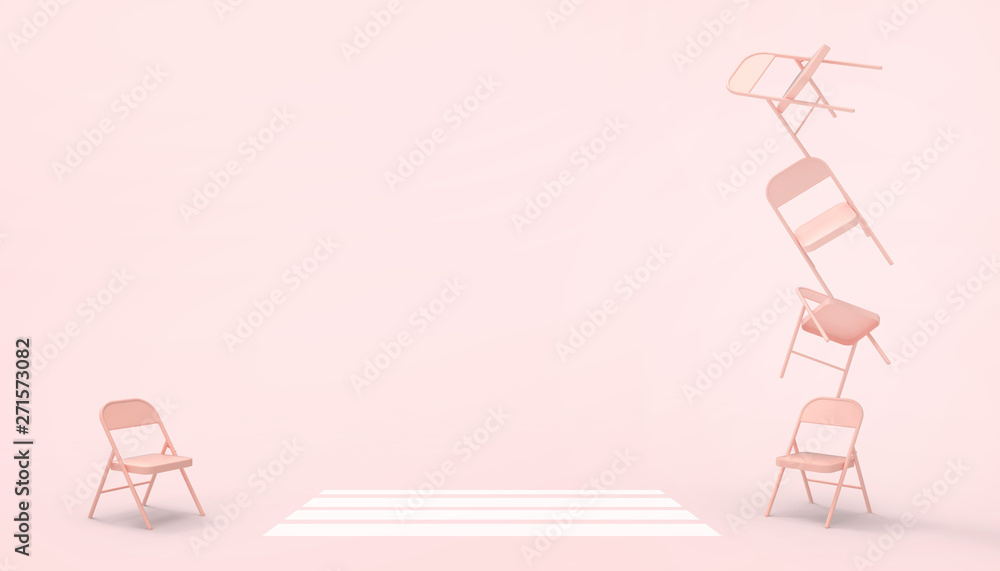 Pink Chair minimal Ideas outside and Business leader concept and Modern ...