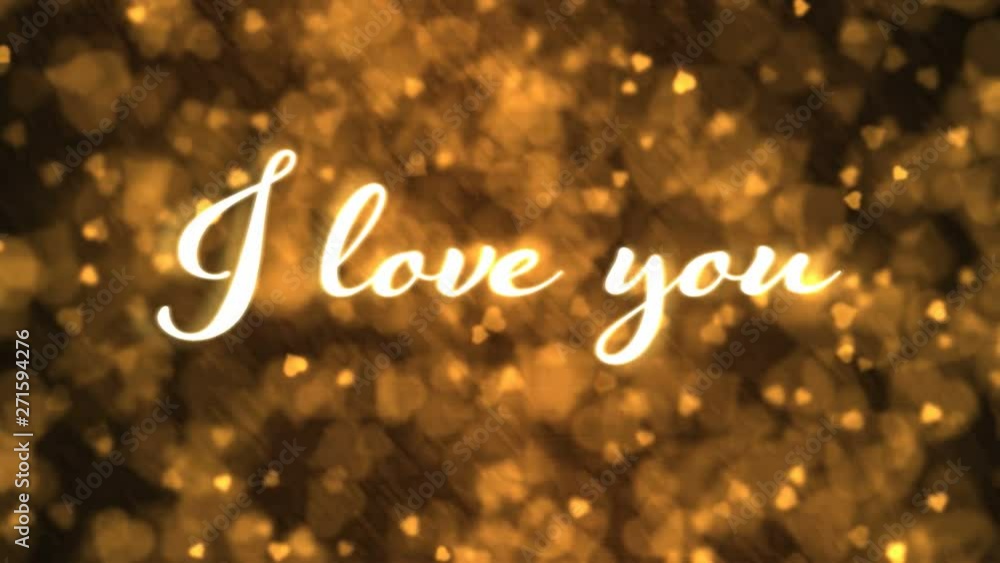 Pulsing animated "I love you" text and Background Animation - Loop ...