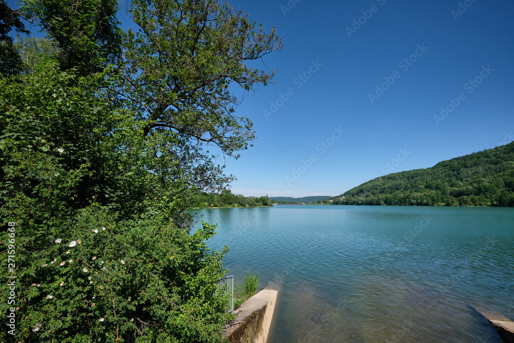 The beautiful lake called "Happurger See" (also "Happurger Stausee") in ...