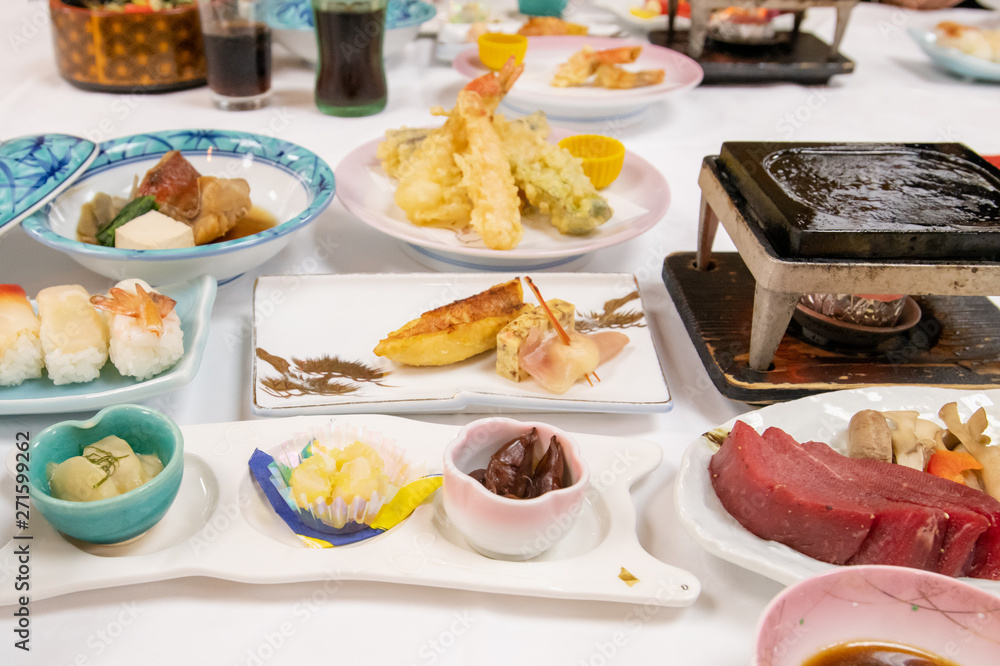 Japanese course food Stock Photo | Adobe Stock
