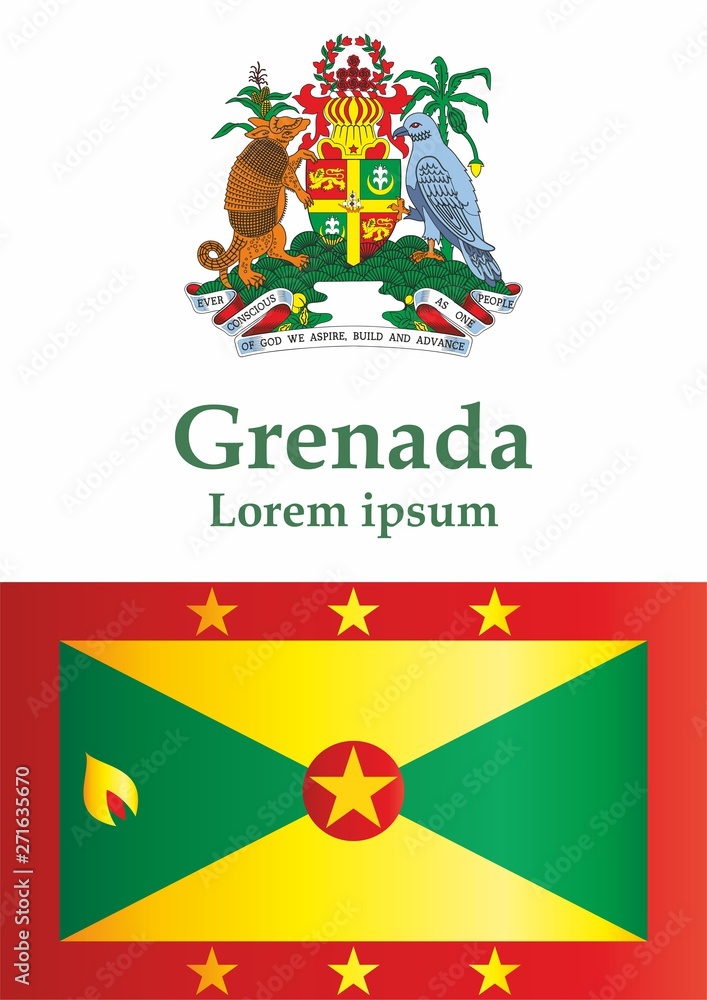 Flag of Grenada, Grenada is a country in the West Indies, Island of ...