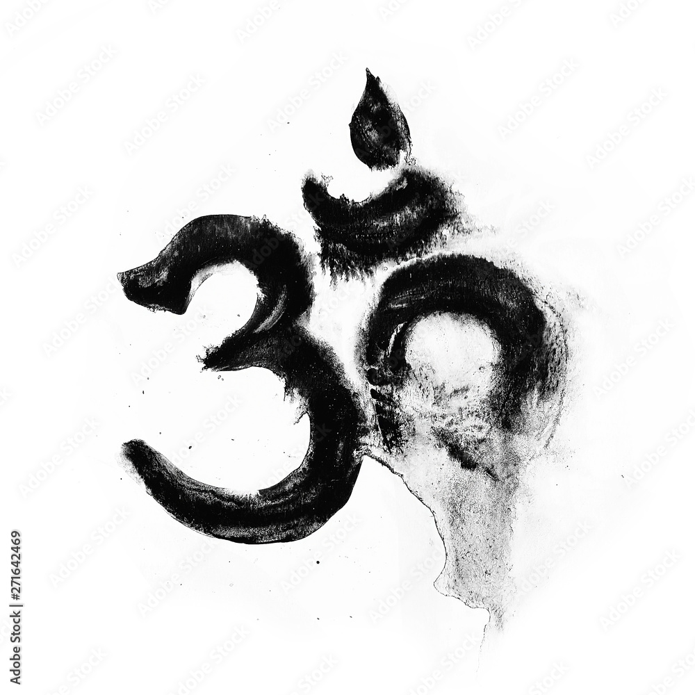 Om symbol. Aum - symbol of Hinduism , isolated vector hand drawn ...