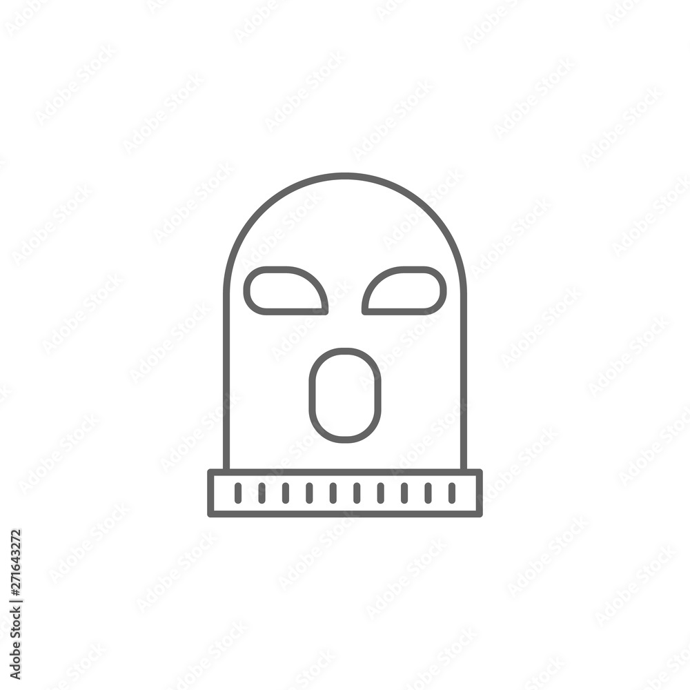 Justice balaclava outline icon. Elements of Law illustration line icon ...