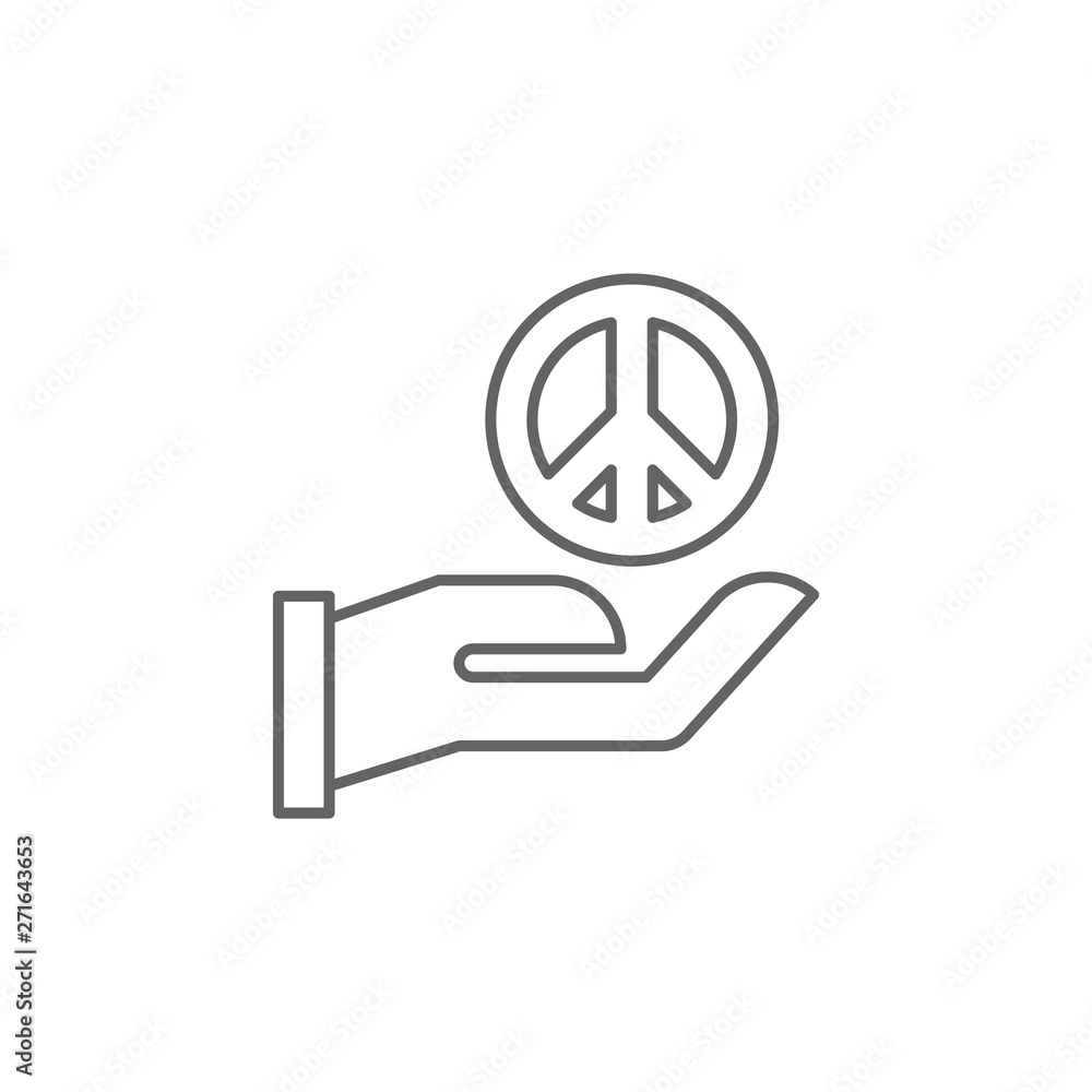 Justice peace outline icon. Elements of Law illustration line icon ...