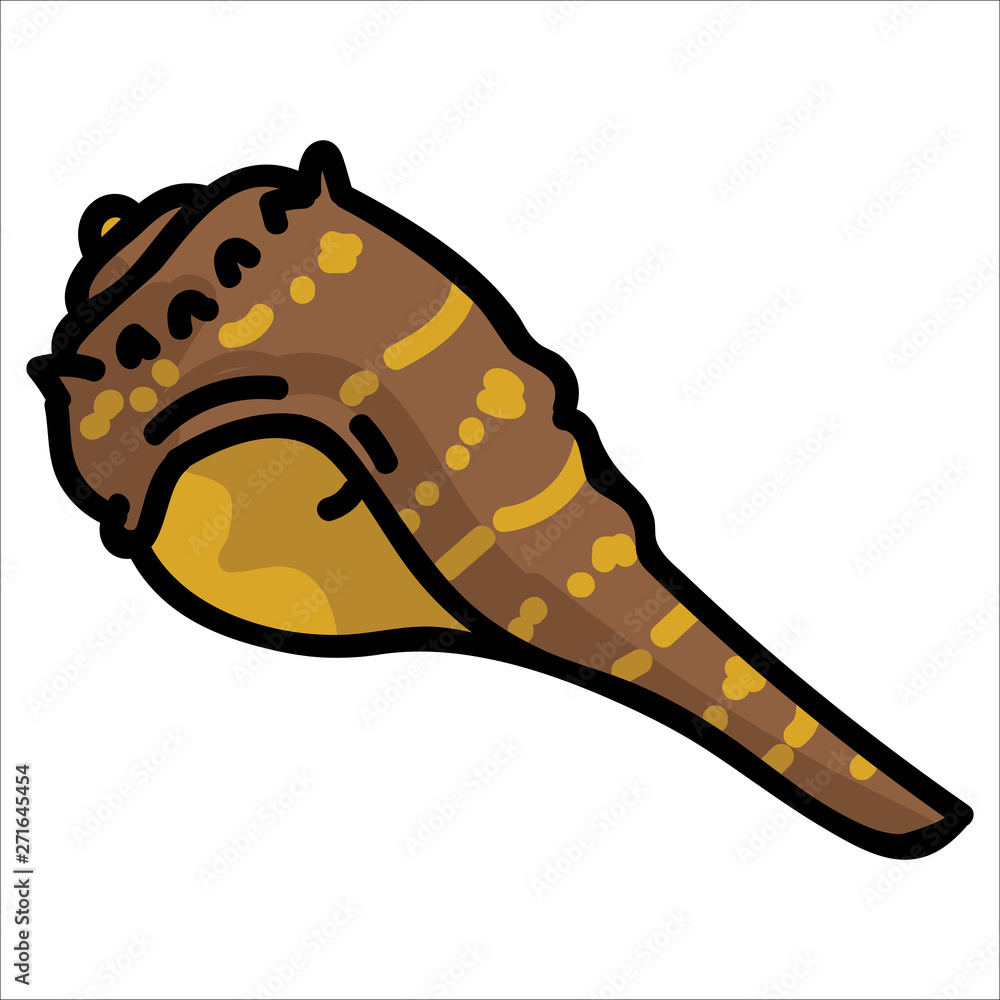 Cute brown spiny shell cartoon vector illustration motif set. Hand ...
