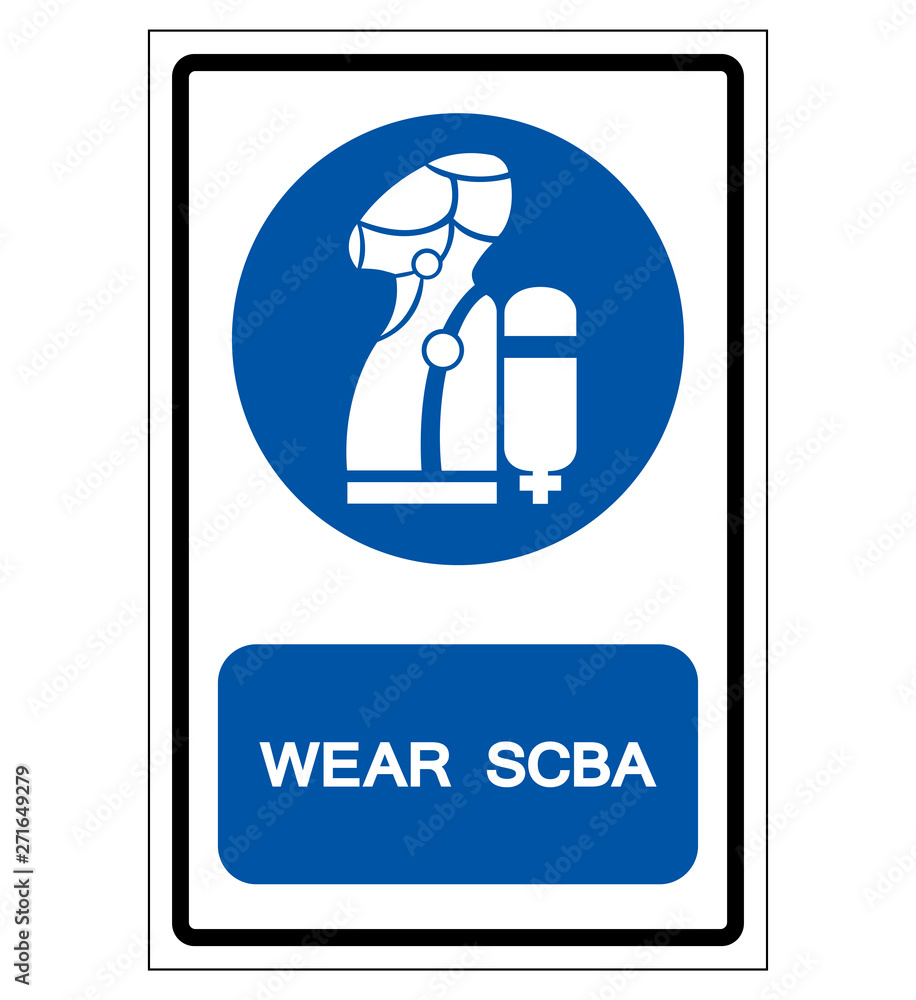Wear SCBA Symbol Sign, Vector Illustration, Isolate On White Background ...