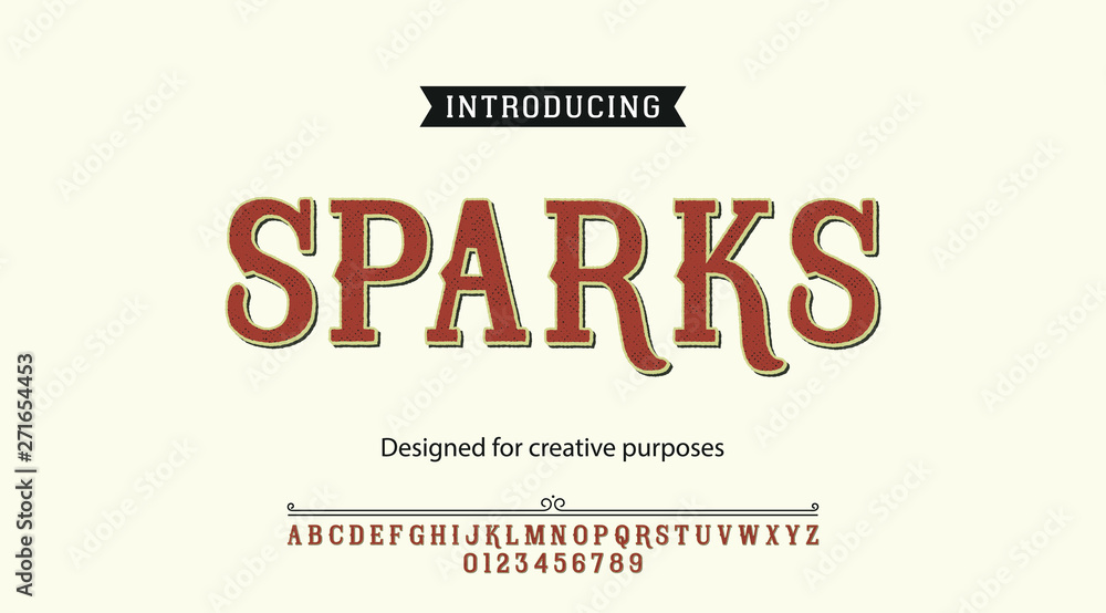 Sparks typeface.For labels and different type designs Stock Vector ...