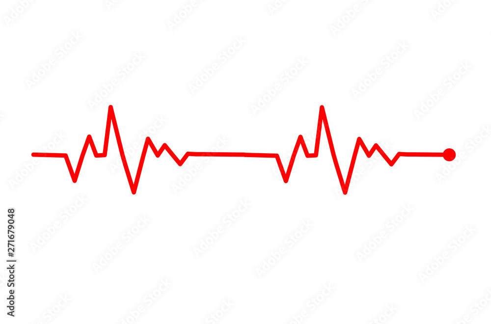 Heart beat line Vector illustration Stock Vector | Adobe Stock