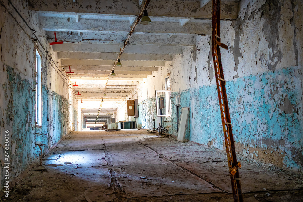 connection hallway in the duga soviet military radar array to detect ...