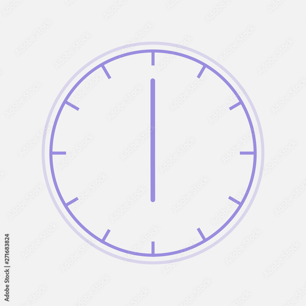 Vector Illustration. Europe And American Time. Analog Wall Clock With 6 ...