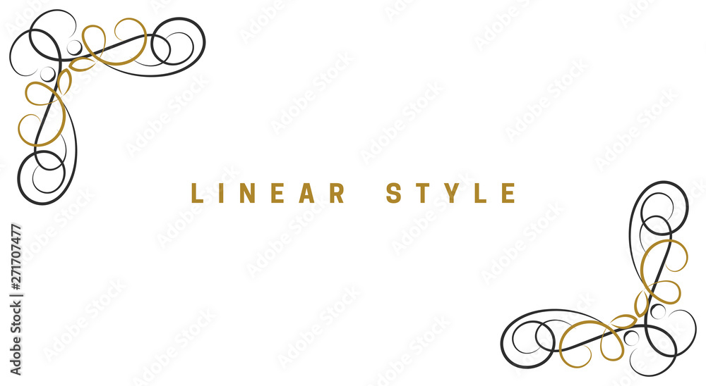 Decorative corner elements. Vintage, vector design elements ...