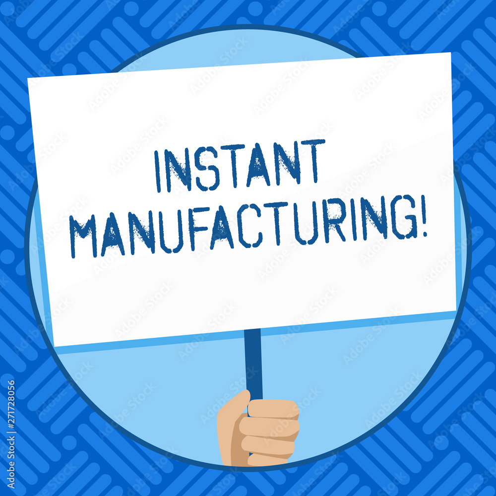 Text sign showing Instant Manufacturing. Business photo text Machines ...